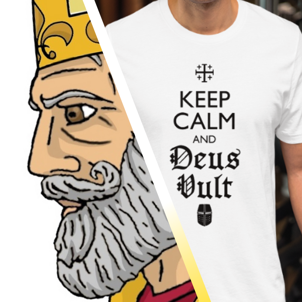 Keep calm and Pray Rosary - Men's Marian Meme T-Shirt – deusdesign